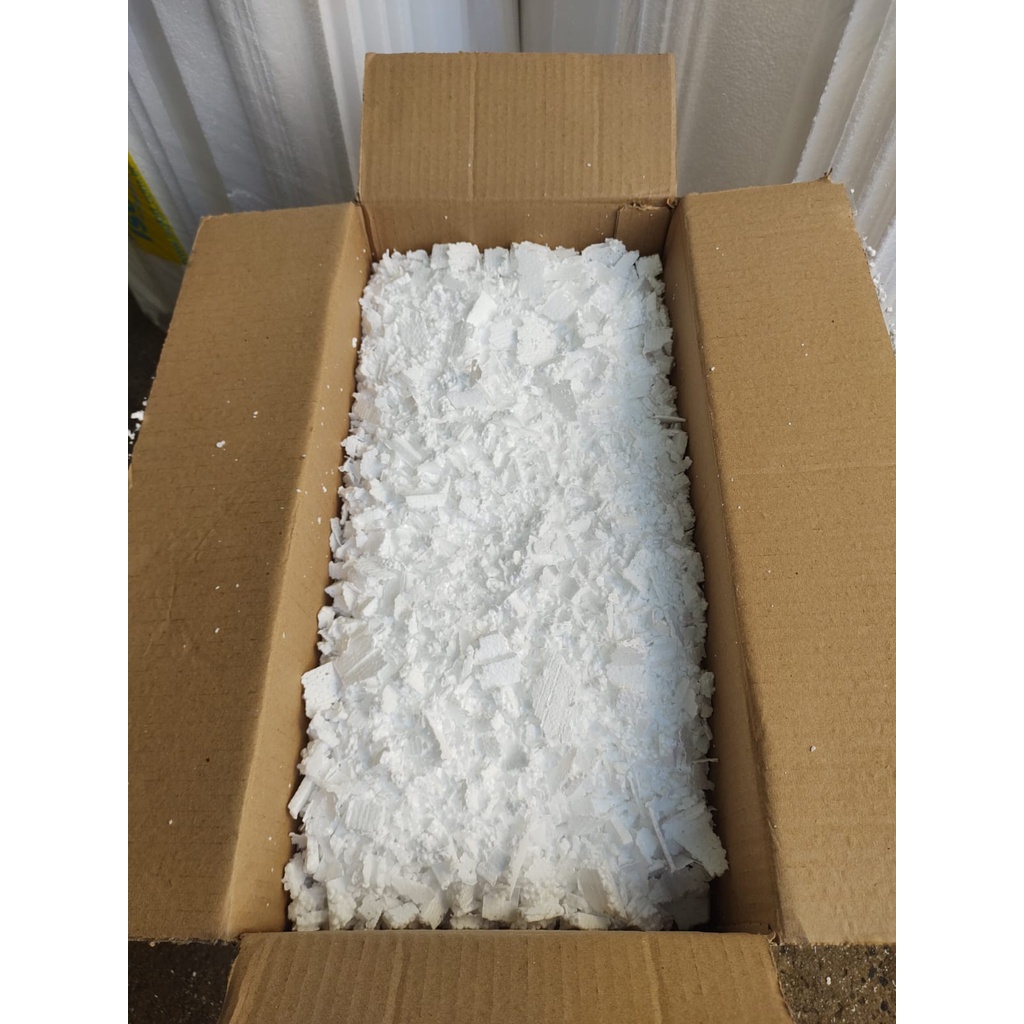 Isopor triturado para enchimento - artesanato - concreto leve ...