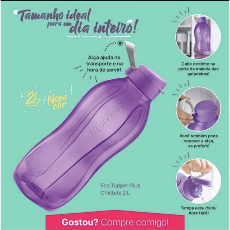 Super Oferta Eco Tupper Original Garrafas Variedades Cores e Tamanhos ...