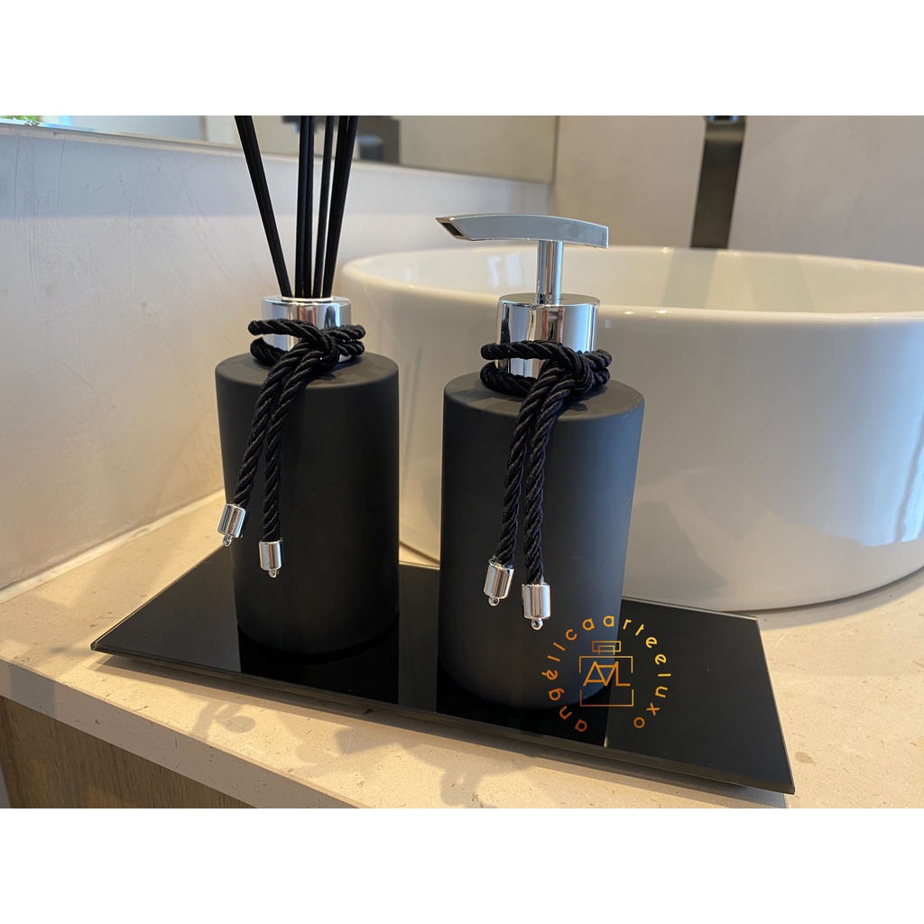 Kit Lavabo Cilindro Preto Fosco | Shopee Brasil