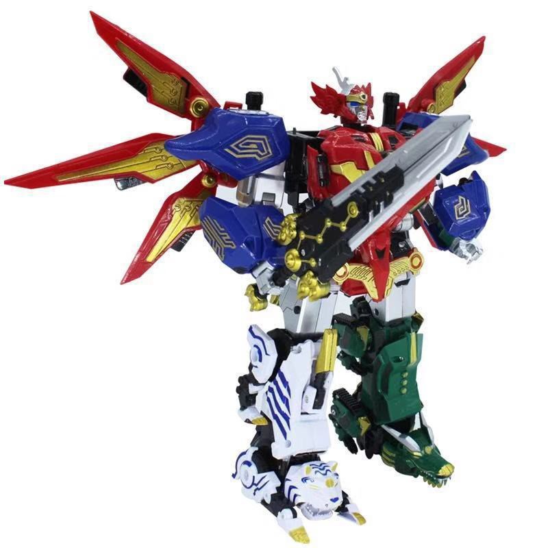 Power Ranger Força Animal Megazord Urso Branco e Prata 12cm de ...