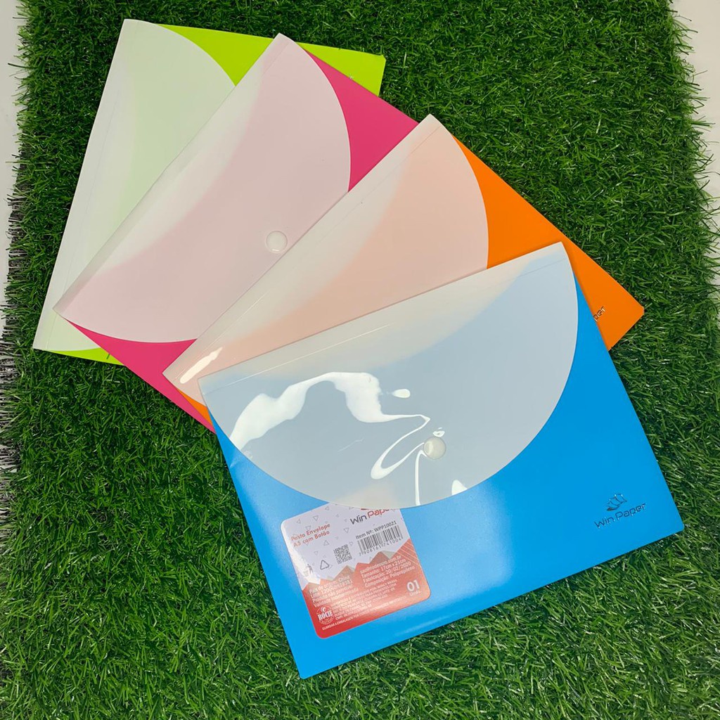 Pasta Envelope com Botão Tamanhos A4 e A5 | Shopee Brasil