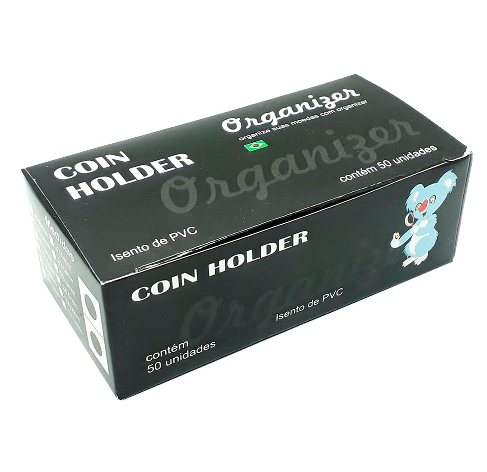 10 Cx Coins Holder Organizer 25mm | Shopee Brasil