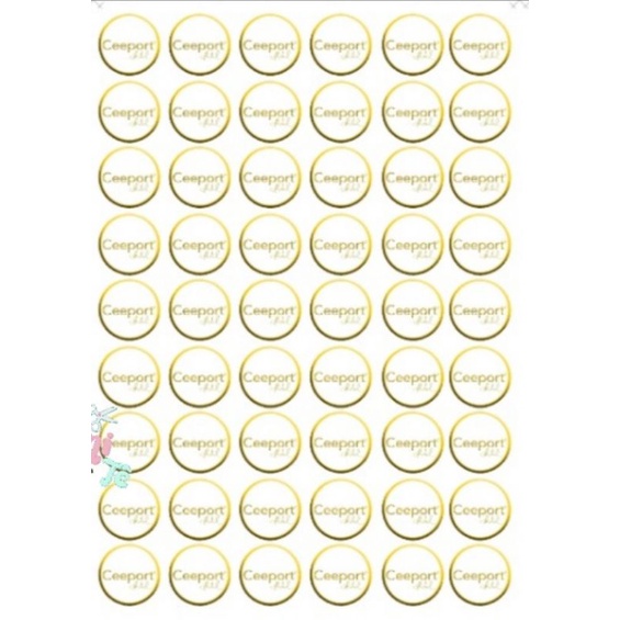 50 Selos Ceeport 2,5x2,5cm | Shopee Brasil