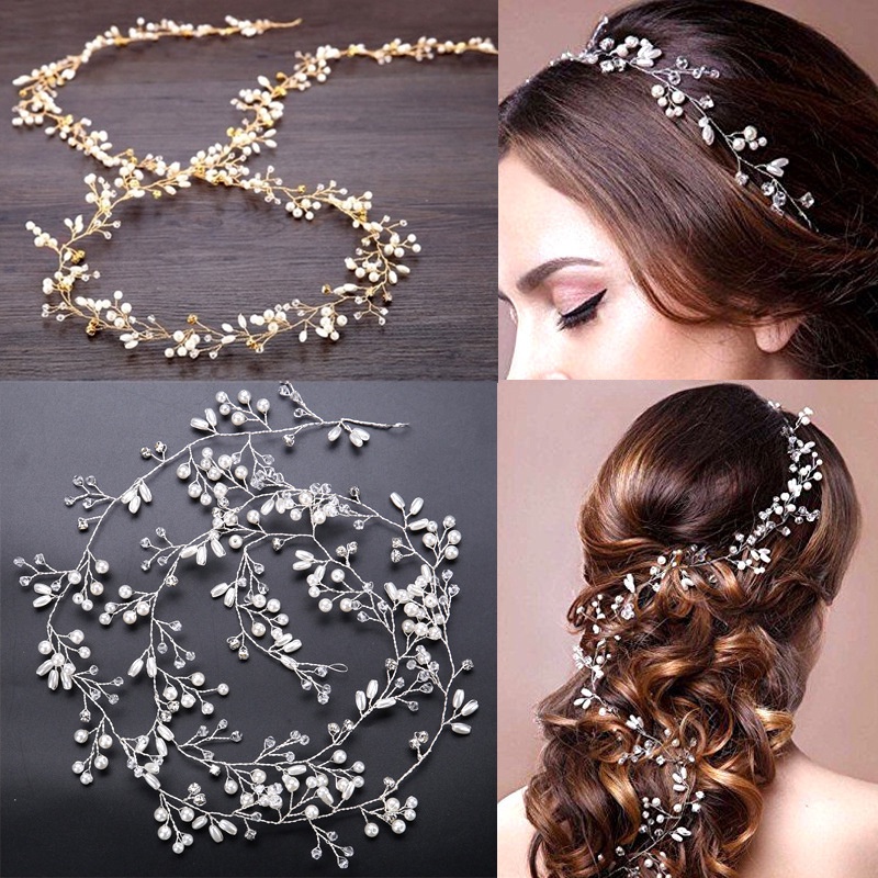 Tiara De cabelo Acessórios Vestido de noiva casamento Enfeite Arranjo de para cabelo noiva ...