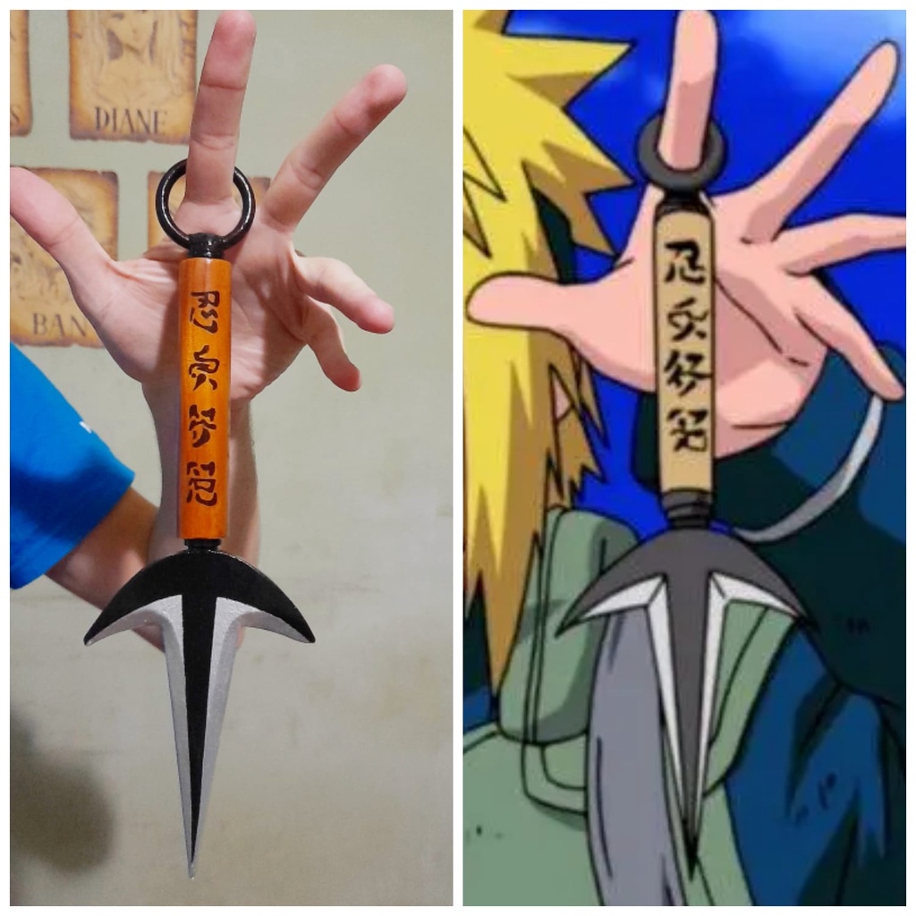 Kunai do Minato em tamanho real (Feita de madeira) Minato's Kunai ...