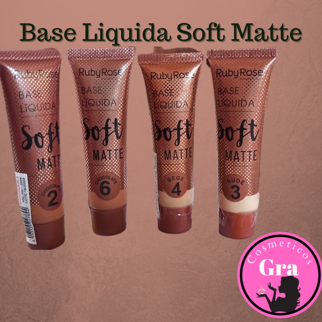 Base Líquida Soft Matte Ruby Rose - Escolha Suas Cores | Shopee Brasil
