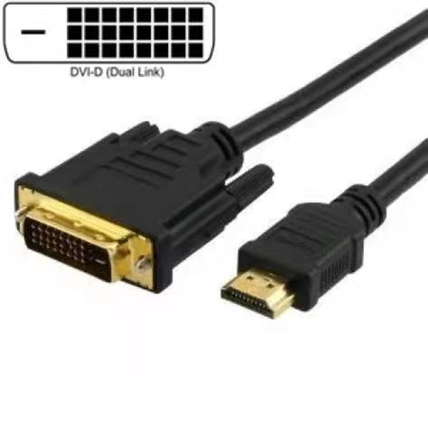 Cabo Dvi-d 24+1 Dual Link x Hdmi Macho Emborrachado | Shopee Brasil