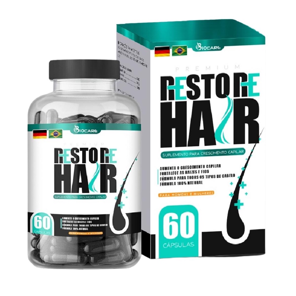 Restore Hair Calvície Cabelo Tratamento Capilar Nasce Fios | Shopee Brasil