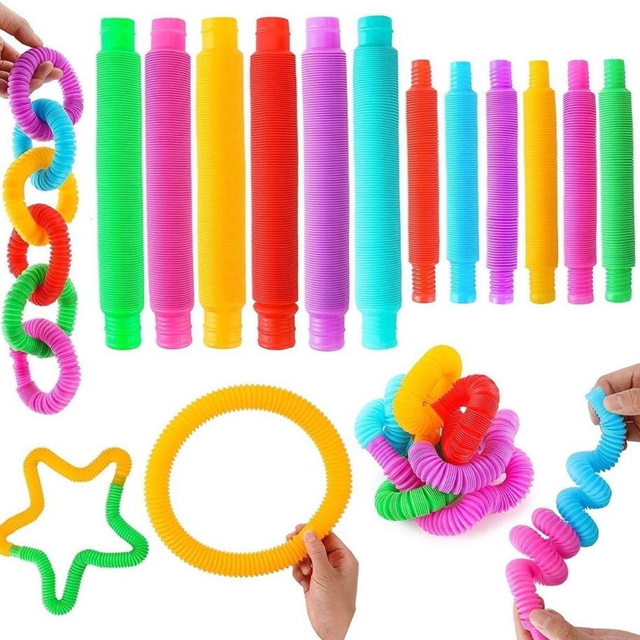 Pop Tube Grande Fidget Toy Canos Anti-stress Brinquedo Com Luz e Sem ...