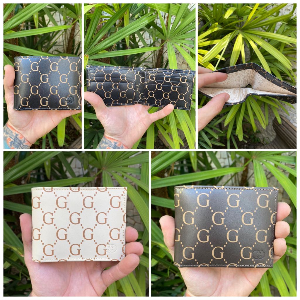 Carteira Masculina Gucci Couro Legitimo Premium | Shopee Brasil