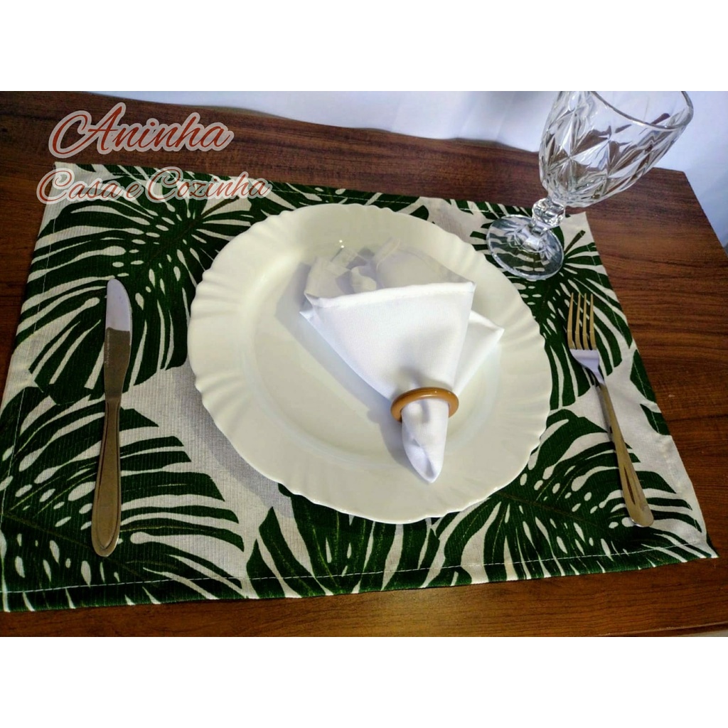 Jogo Americano De Tecido Porta Prato Sousplat Retangular Suplat Supla ...