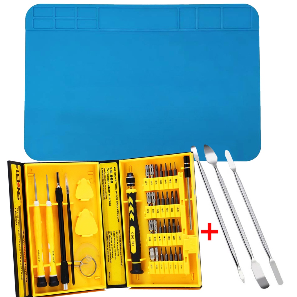 Kit Manta Antiestática Manutenção + Kit Ferramentas + Espátulas ...