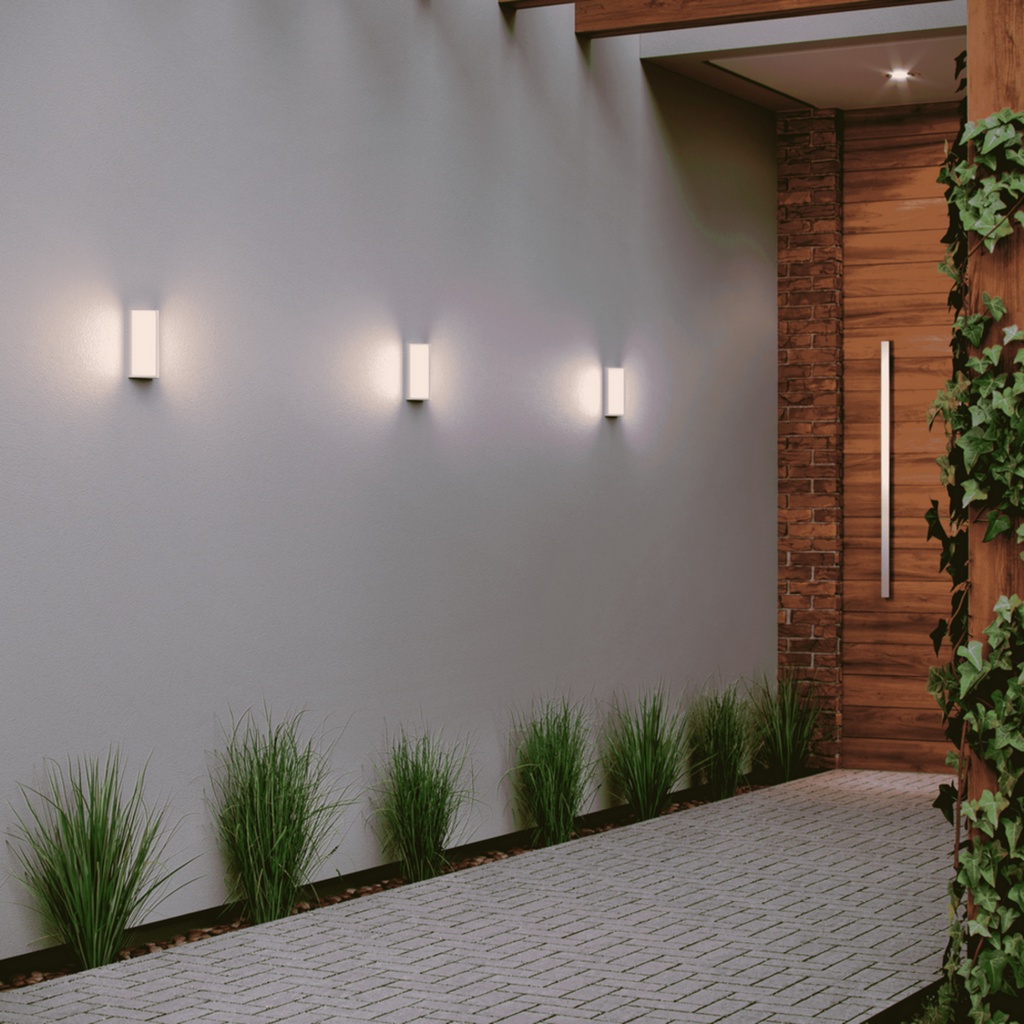 Arandela Luminária Externa De Parede Com Lâmpada Led Scalenus 12w ...