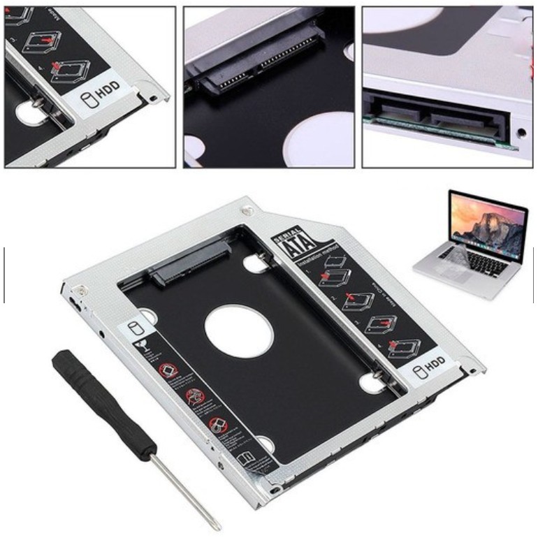 Adaptador Caddy Hd Ssd Sata 9.5mm -12.7mm - Envio Rapido | Shopee Brasil