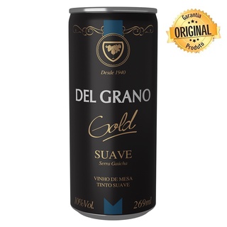 Del Grano Vinho Tinto Suave Gold Lata 269 Ml | Shopee Brasil
