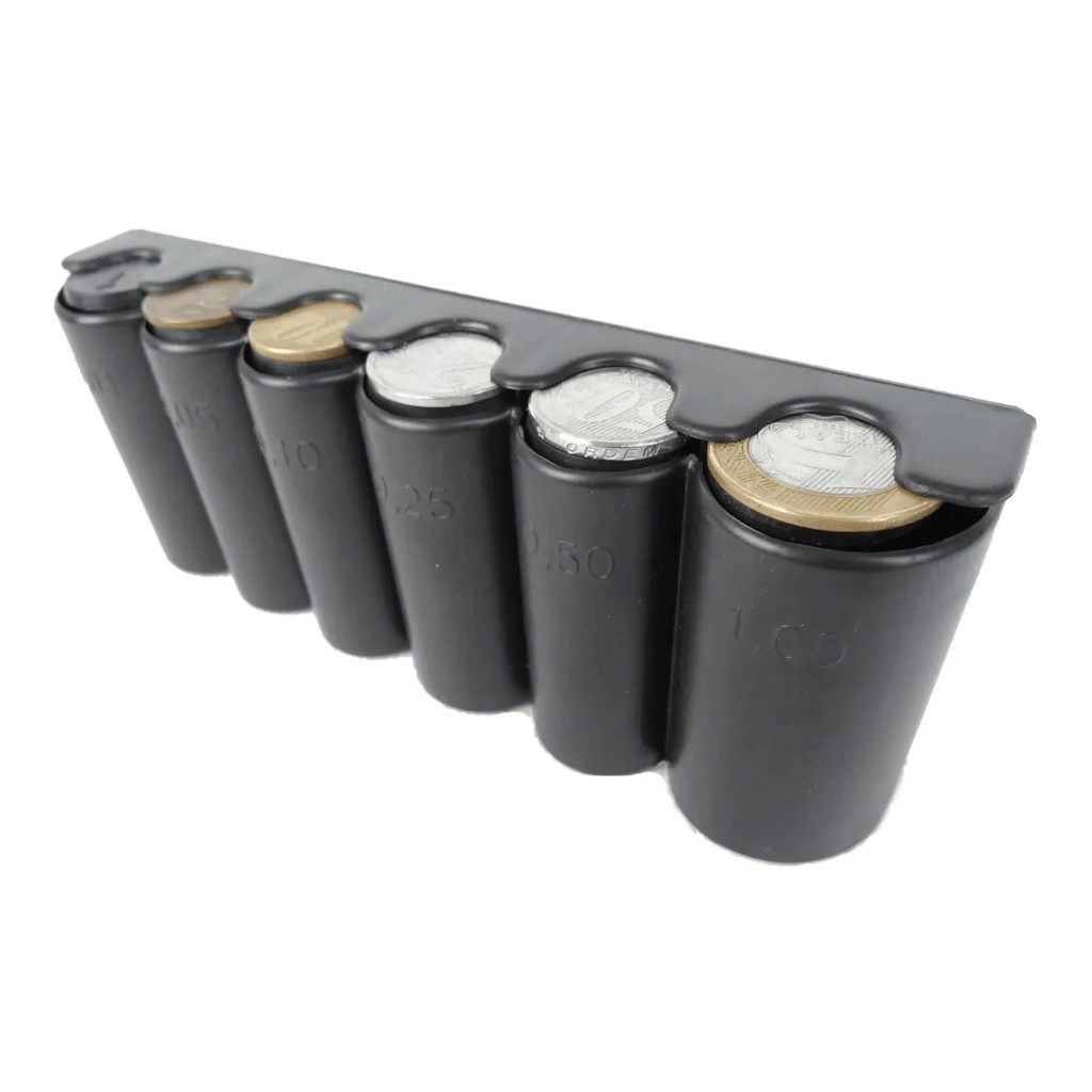 Suporte Para Guardar Moedas De Plástico Manual Com Mola | Shopee Brasil