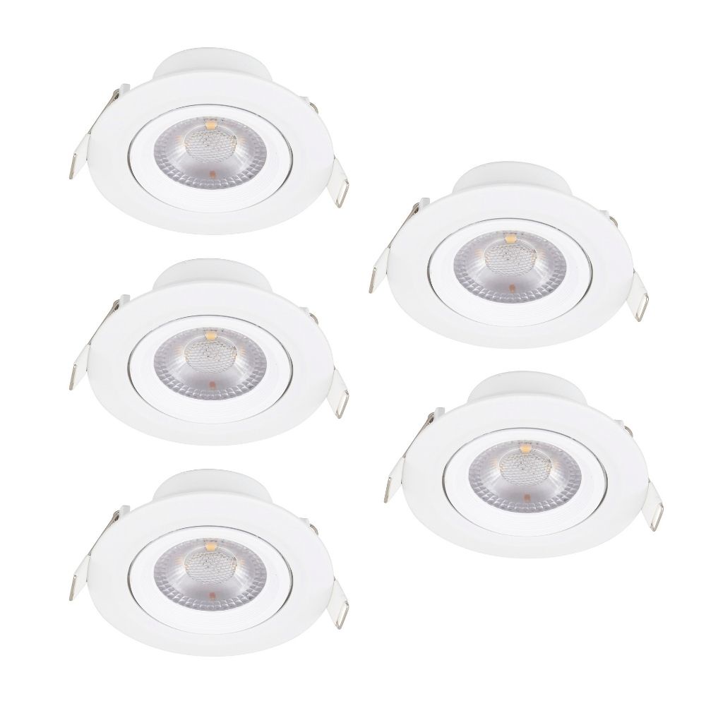 Kit 5 Mini Spot Led Redondo 3w Luz Amarela Dicroica 240lm | Shopee Brasil
