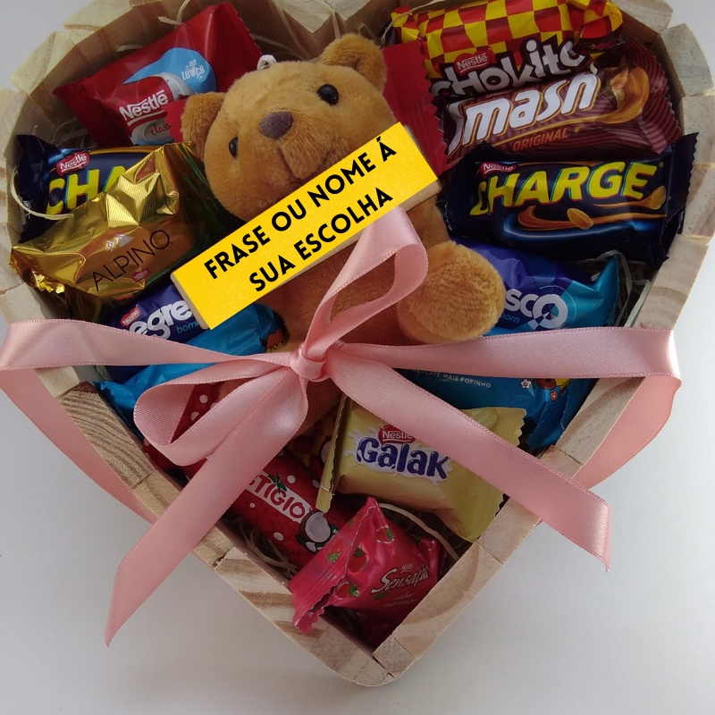 Cesta de chocolate / Presente / Aniversário / Namorados | Shopee Brasil