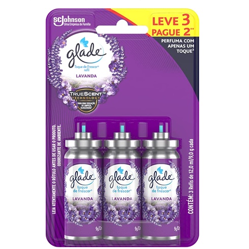 Refil Click Spray Glade Lavanda 12ml cada | Shopee Brasil