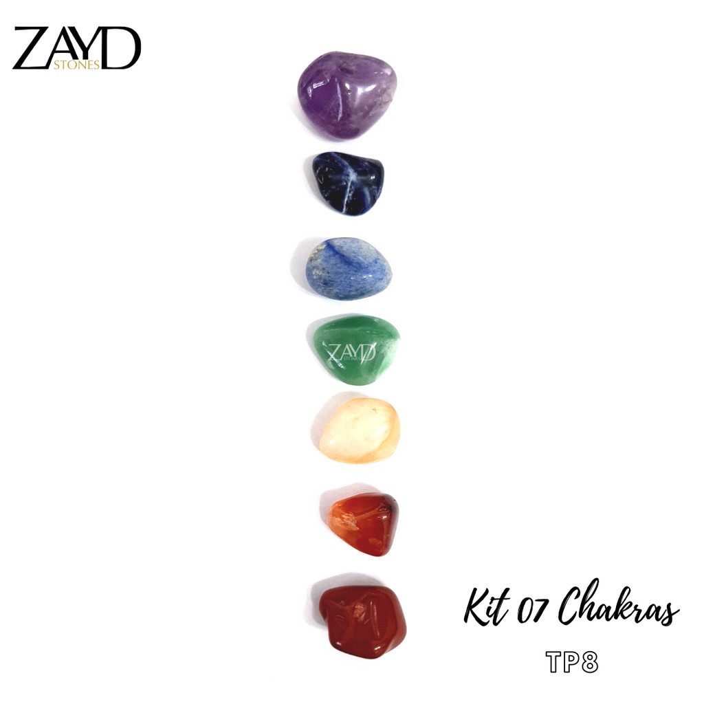 TP8 KIT CHAKRAS COM 07 PEDRAS NATURAIS | HARMONIA E ALINHAMENTO | MINI CRISTAIS | Shopee Brasil