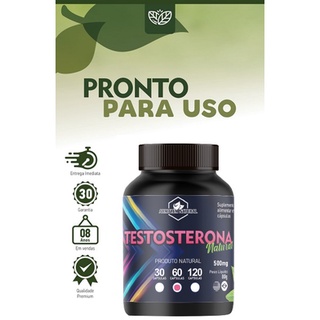 Kit 5 Unidades Testosterona 60 Capsulas Massa Muscular Hormônio ...