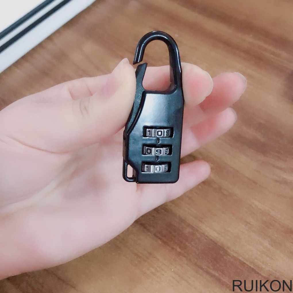 Mini 3 Dial Safe Number Code Padlock Combination Lock | Shopee Brasil