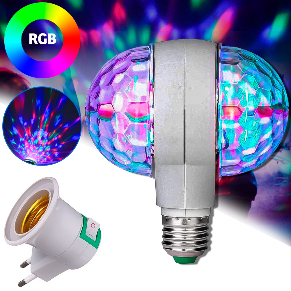 Lampada de Led Colorido Giratoria Rotativa | Shopee Brasil