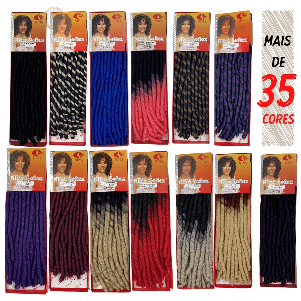 Cabelo Nina Softex Original Crochet Braids Fibra Sintética | Shopee Brasil
