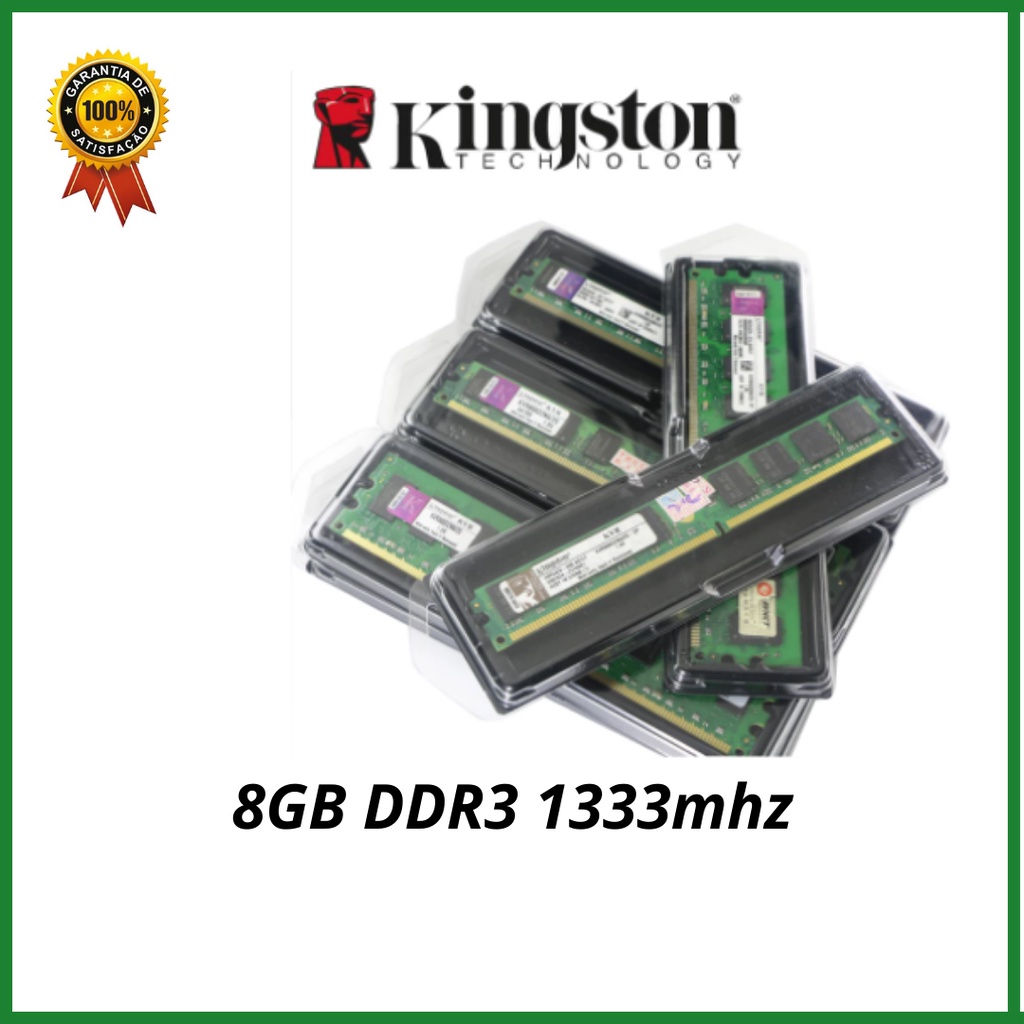 Memoria DDR3 8GB Computador PC Desktop 1333mhz Kingston Socket 1155 ...