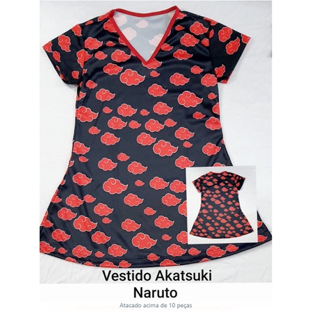 Vestido Akatsuki (Naruto) | Shopee Brasil