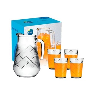 Conjunto para Refresco Maracatu 1 Jarra + 4 Copos Nadir | Shopee Brasil