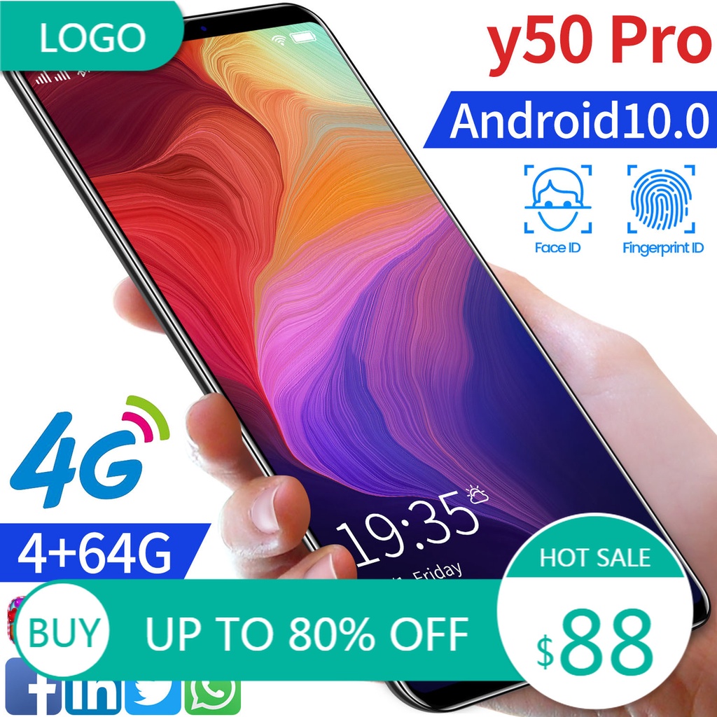 Smartphone / Celular Y50 Pro Original Com Tela Hd De 5,8 "/ 4gb 64gb ...