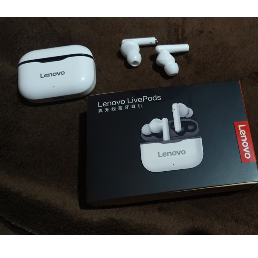 Fone De Ouvido Bluetooth Lenovo Livepods Lp1 Tws Com Bina De Carregamento | Shopee Brasil