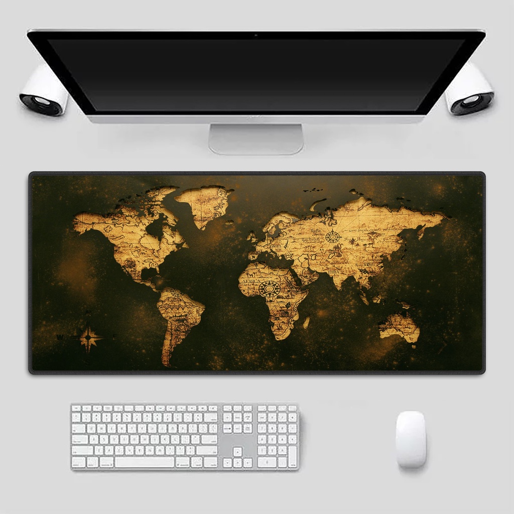 Mouse Pad Grande 90x40 Couro Gamer Desk Pad Mapa Mundi 3d 4k | Shopee ...