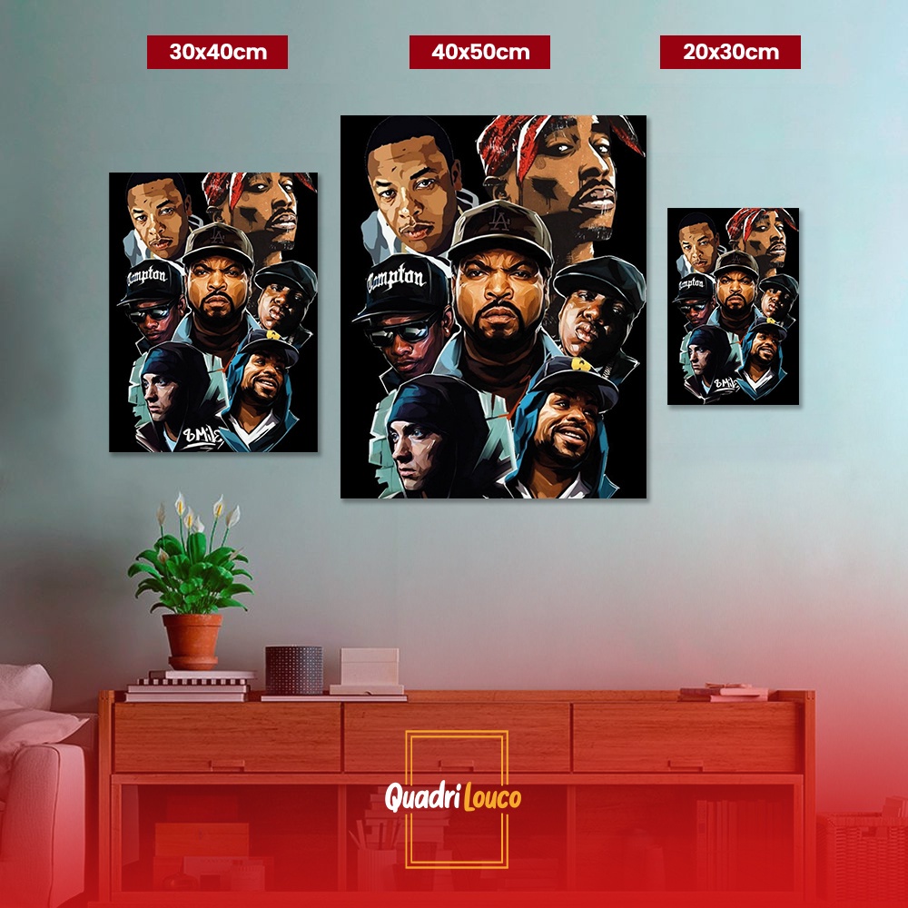 Quadro de Rappers Americanos #01 | Shopee Brasil