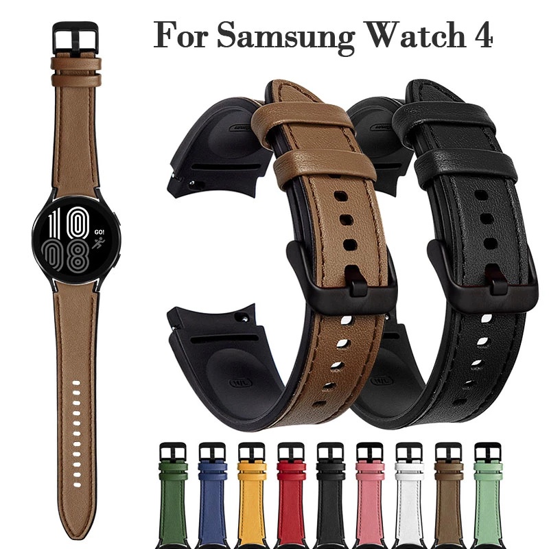 Pulseira De Relógio Em Couro Durável 40/44mm Para Samsung Galaxy Watch ...