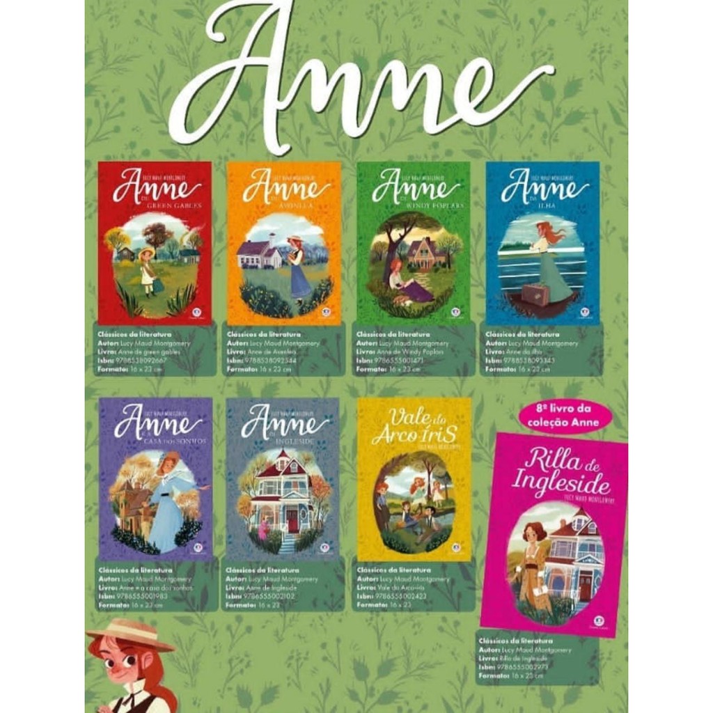 Kit Coleção 8 Livros Anne De Green Gables ( São 8 Livros LANÇAMENTOS ...