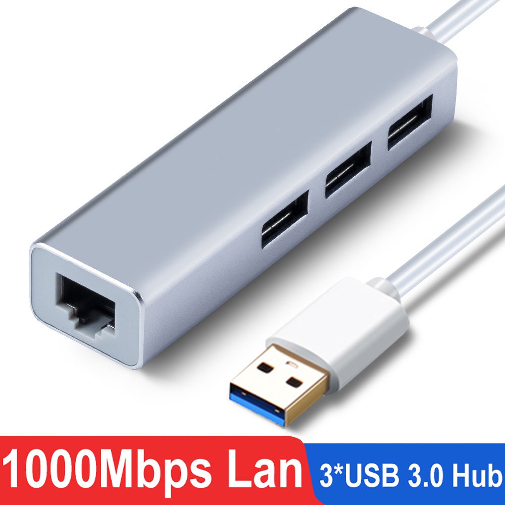USB C HUB Ethernet 3.0 2.0 Para RJ45 10/100/1000 Mbps Adapter Placa De ...