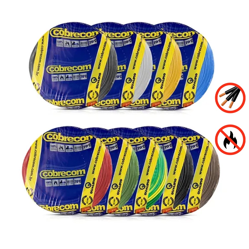 Fio El trico Cobrecom 1 5mm 2 5 Mm 4 0mm 6 0mm 100M Cabo Flex vel