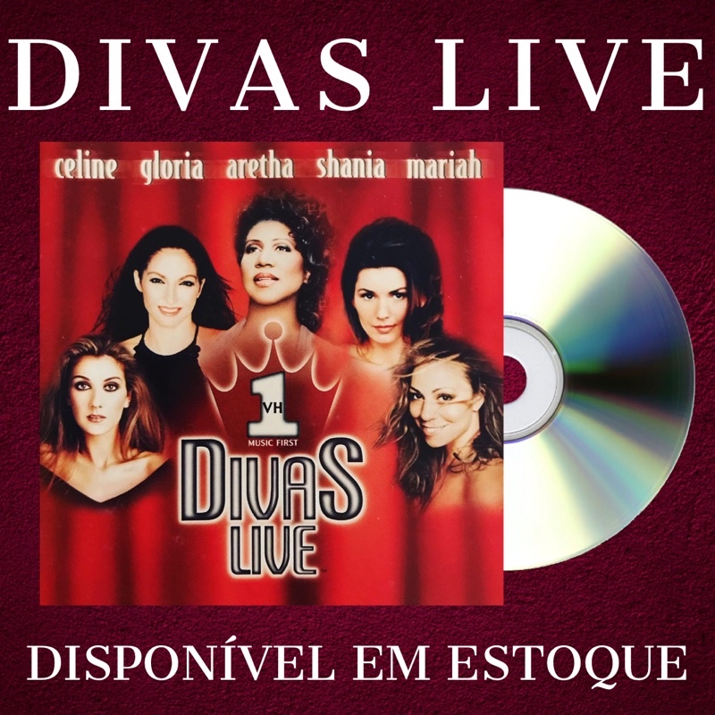 CD DIVAS LIVE VH1 (Celine Dion, Mariah Carey, Aretha Franklin, Shania Twain) | Shopee Brasil