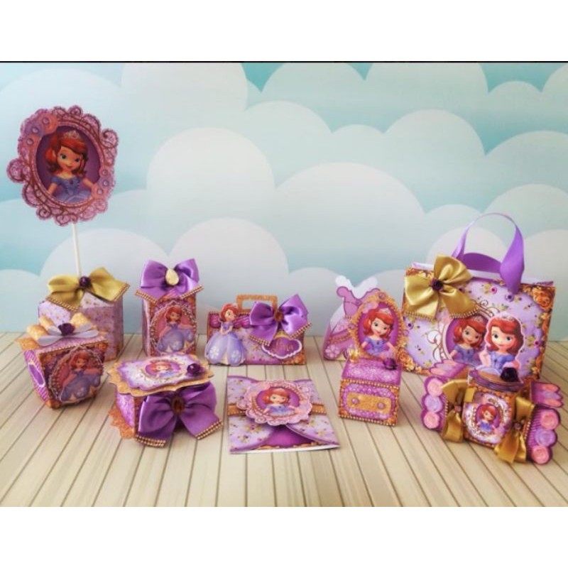 kit Princesa Sofia com 32 peças personalizadas | Shopee Brasil