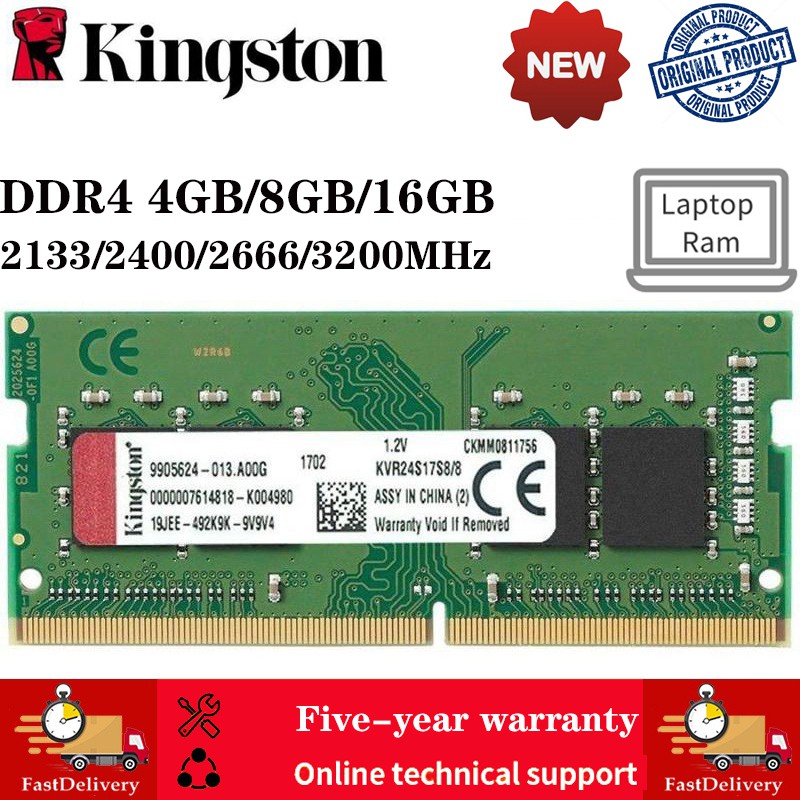 Kingston Notebook RAM DDR4 4GB 8GB 16GB 2400Mhz 2133Mhz 2666mhz 3200Mhz Memória Para PC4-2400T ...