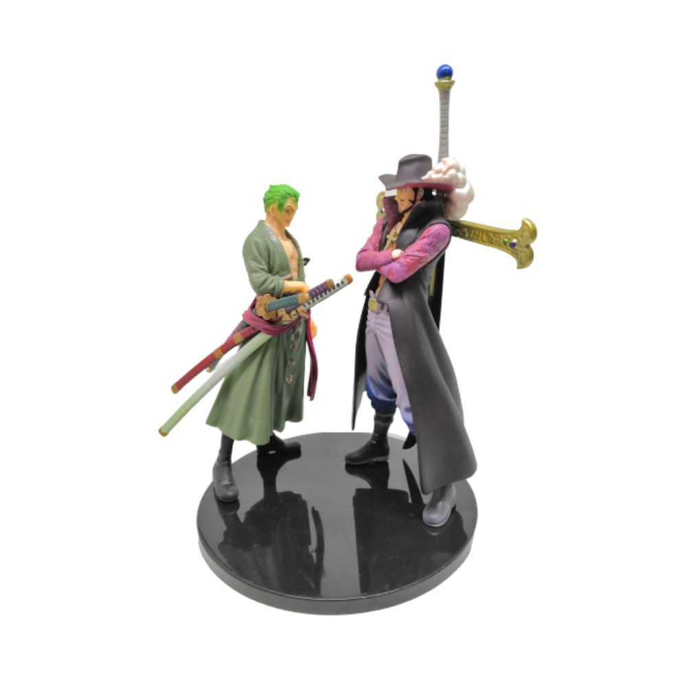 Figure Zoro e Dracule Mihawk - One Piece - 20CM | Shopee Brasil