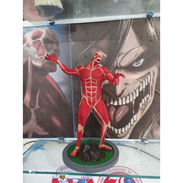 Titan colossal attack on Titan action figure boneco estatueta | Shopee ...
