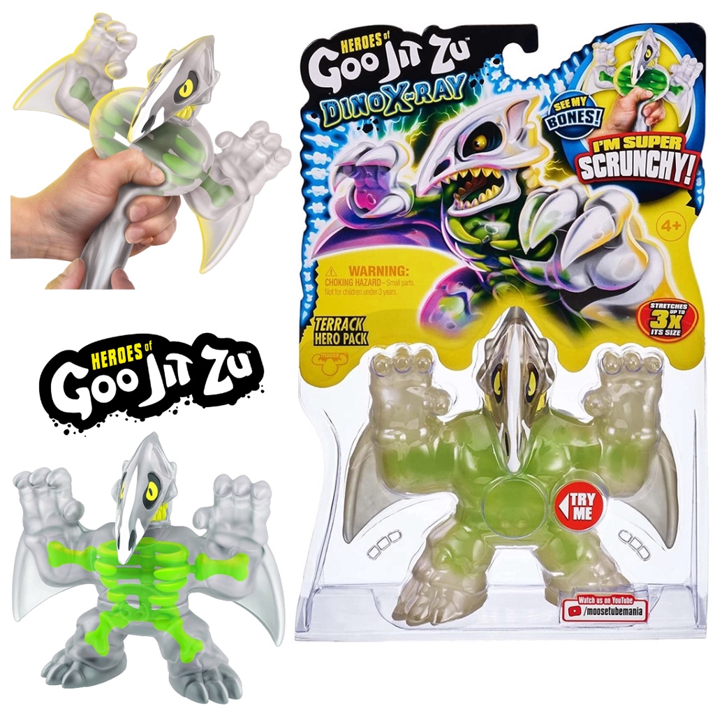 Boneco Goo Jit Zu Heróis Dino X-ray Terrack 2688 Boneco Que Estica ...