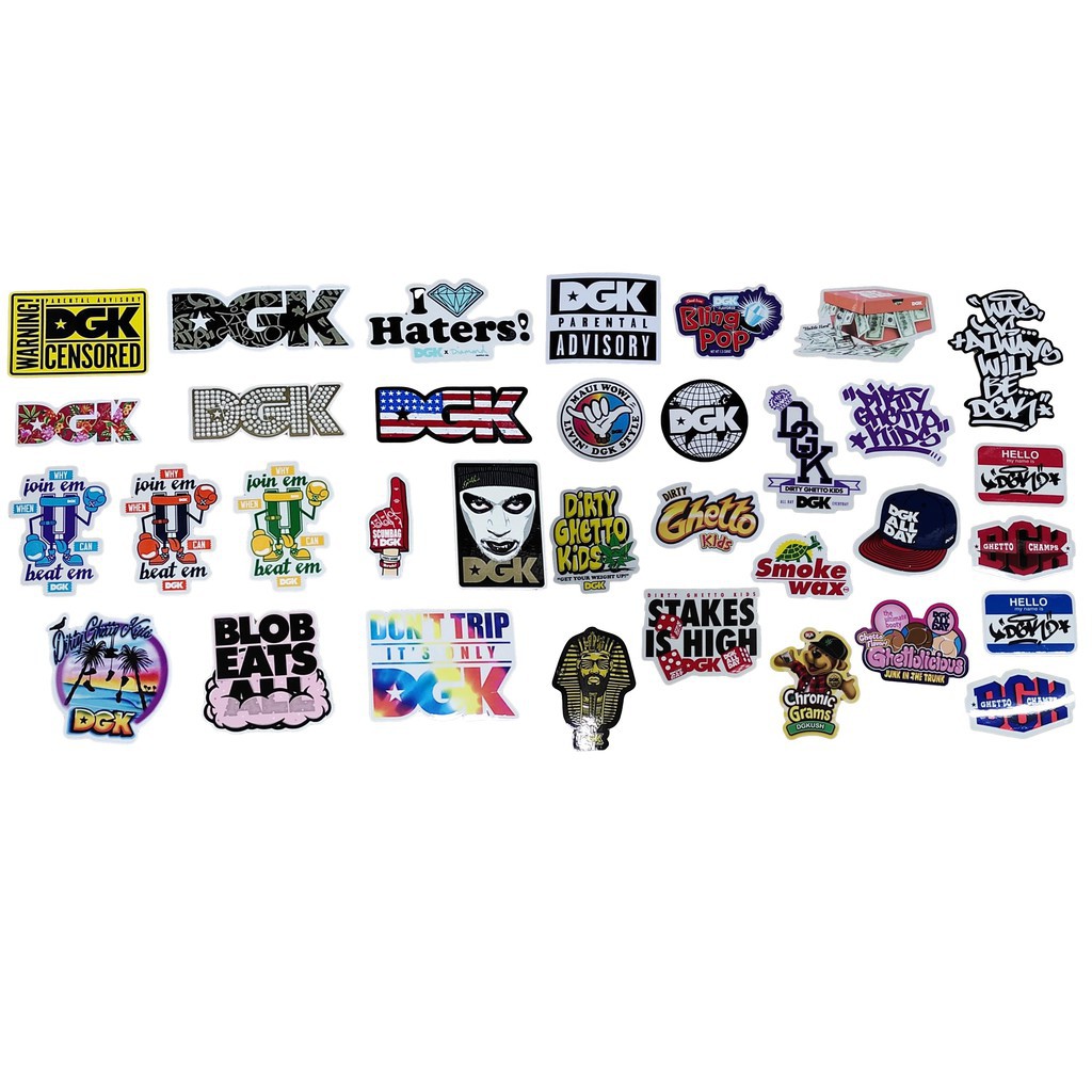 Sticker Dgk - Adesivo Pack 10 Unidades - Skate Original Nota Fiscal ...