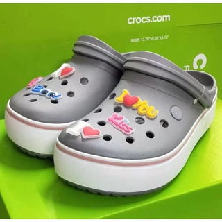 Crocs Plataforma Colorida Transparente Brilhante jibbitz | Shopee Brasil