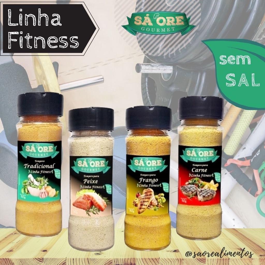 Tempero Natural Fitness Sem Sal Para Carne Completo Frango Peixe 50g ...