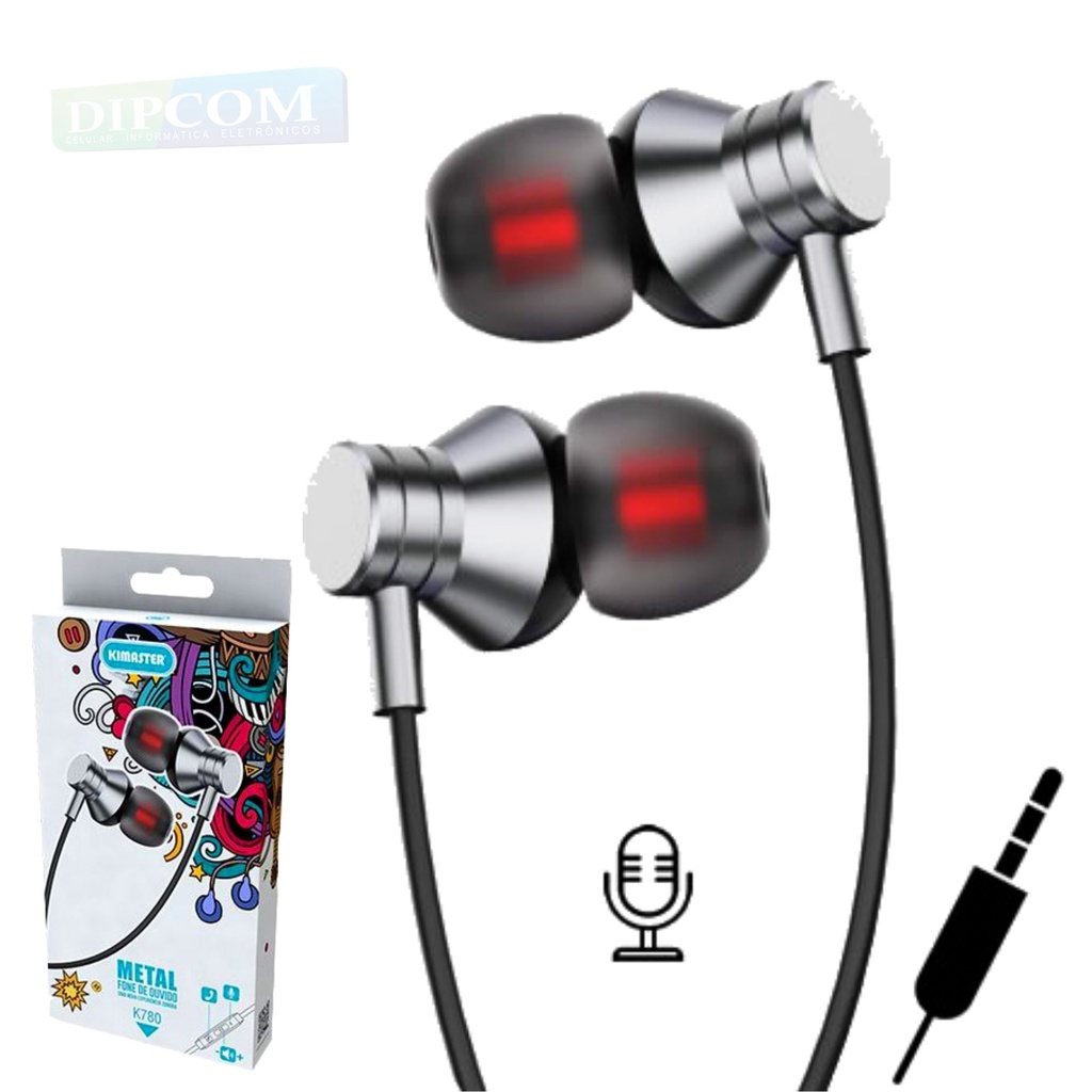 Fone de Ouvido Com Fio Original Kimaster [K780] | Shopee Brasil