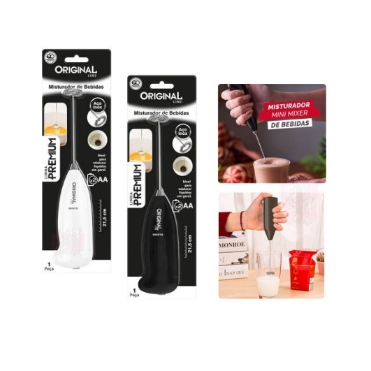 Mini Mixer Elétrico Inox Misturador Shake Bebidas Envio Imediato ...